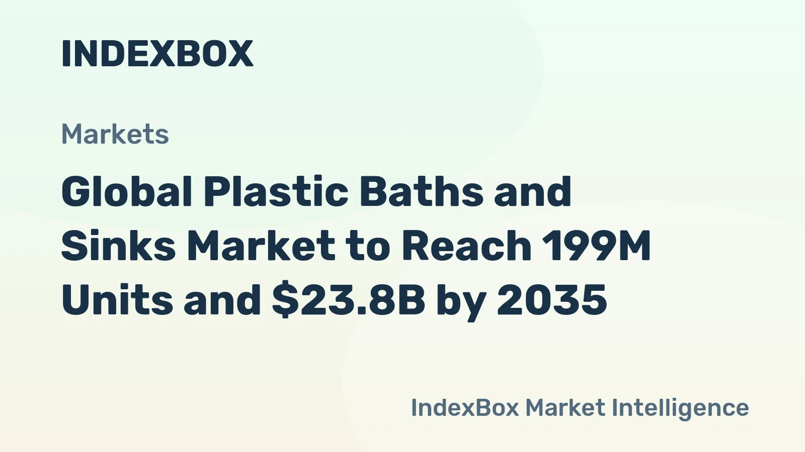 Global Plastic Baths and Sinks Market to Reach 199M Units and $23.8B by 2035
