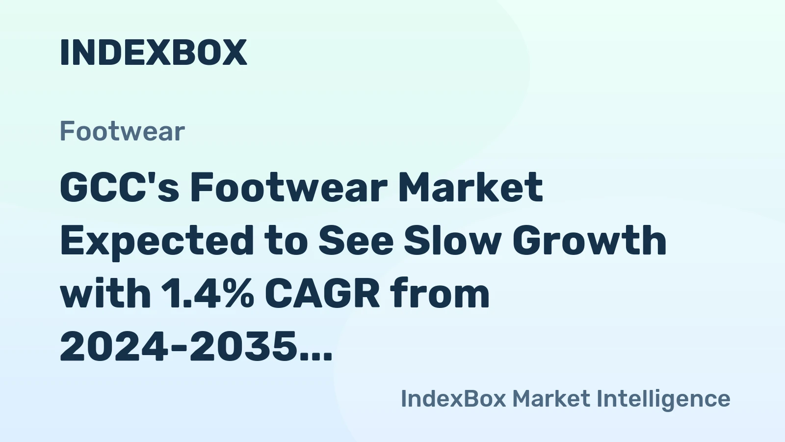 GCC's Footwear Market Expected to See Slow Growth with 1.4% CAGR from 2024-2035