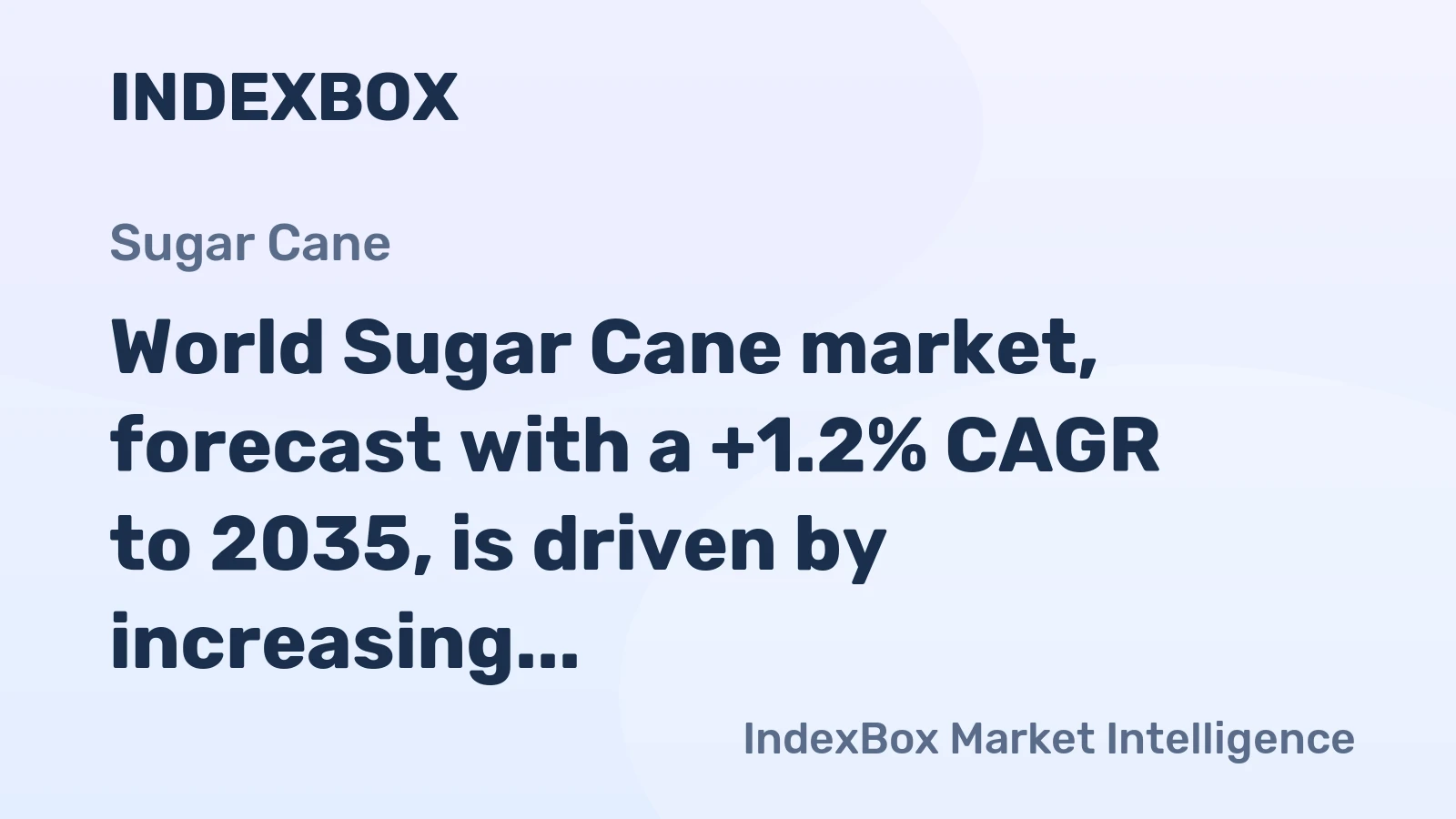 World Sugar Cane market, forecast with a +1.2% CAGR to 2035, is driven by increasing global demand.
