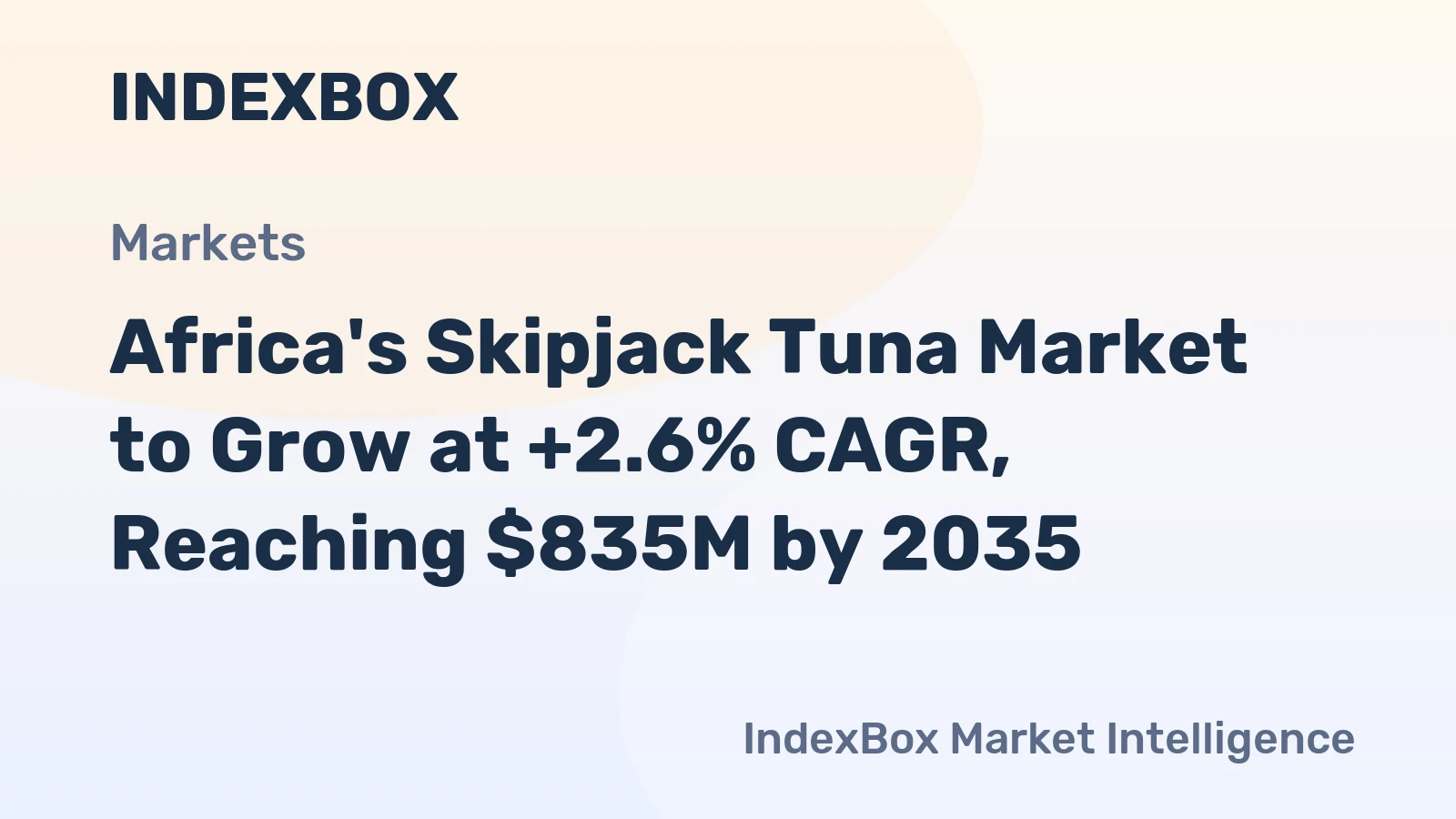 Africa's Skipjack Tuna Market to Grow at +2.6% CAGR, Reaching $835M by 2035