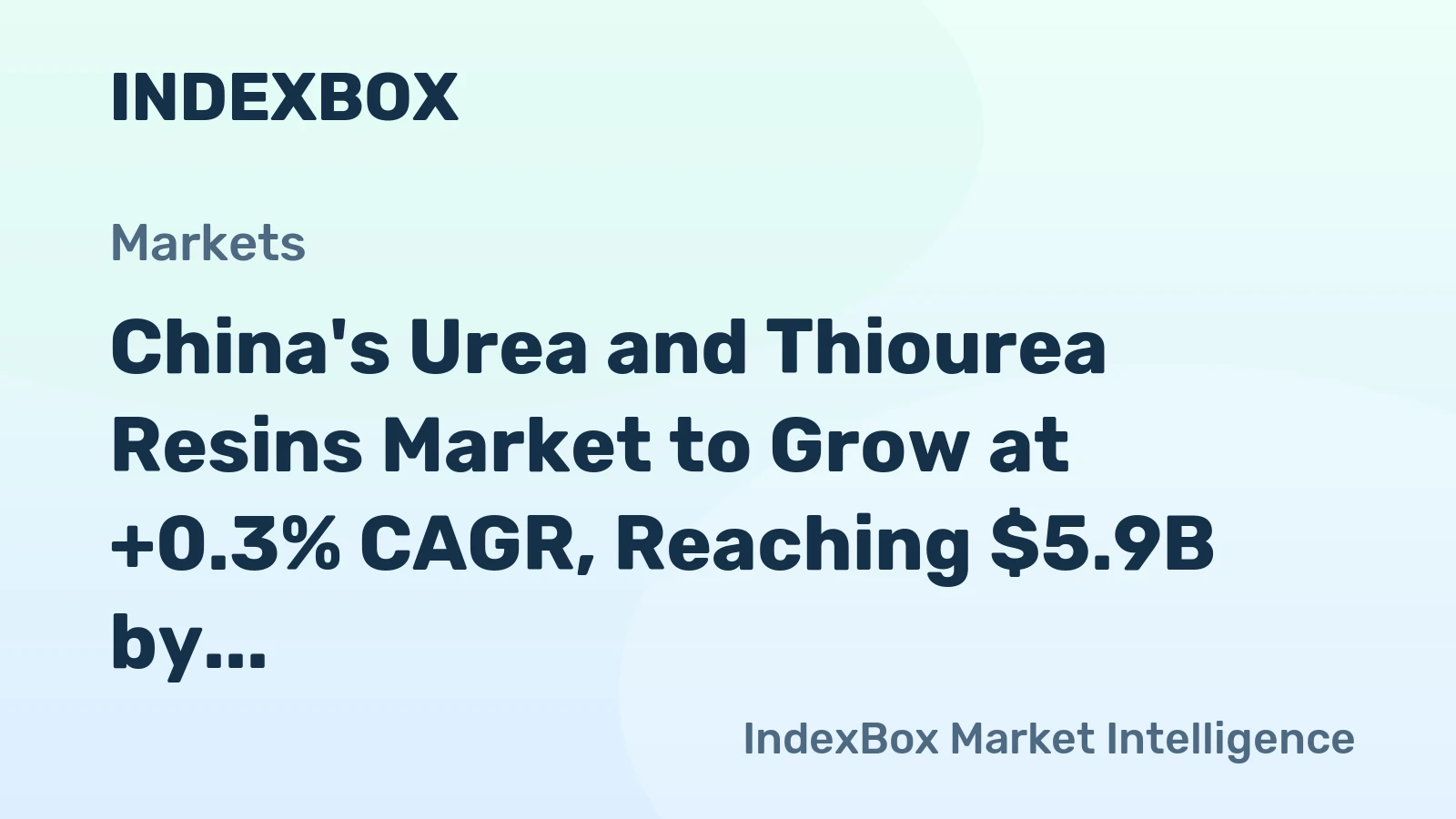 China's Urea and Thiourea Resins Market to Grow at +0.3% CAGR, Reaching $5.9B by 2035