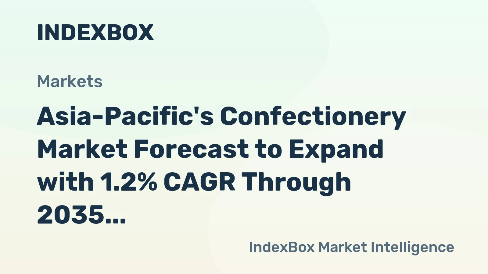 Asia-Pacific's Confectionery Market Forecast to Expand with 1.2% CAGR Through 2035