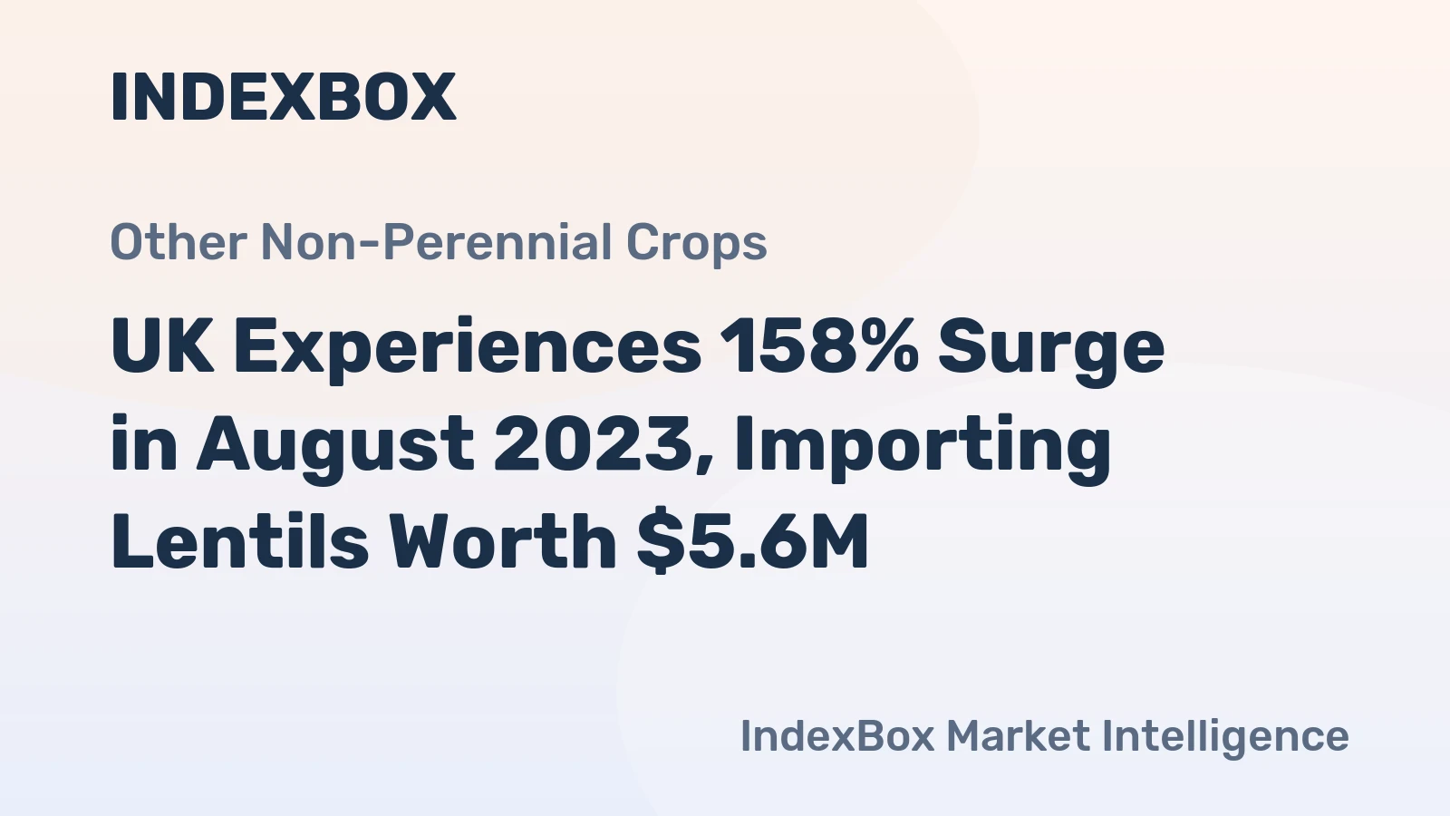 UK Experiences 158% Surge in August 2023, Importing Lentils Worth $5.6M