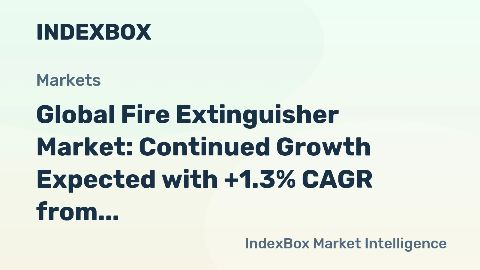 Global Fire Extinguisher Market: Continued Growth Expected with +1.3% CAGR from 2024 to 2035