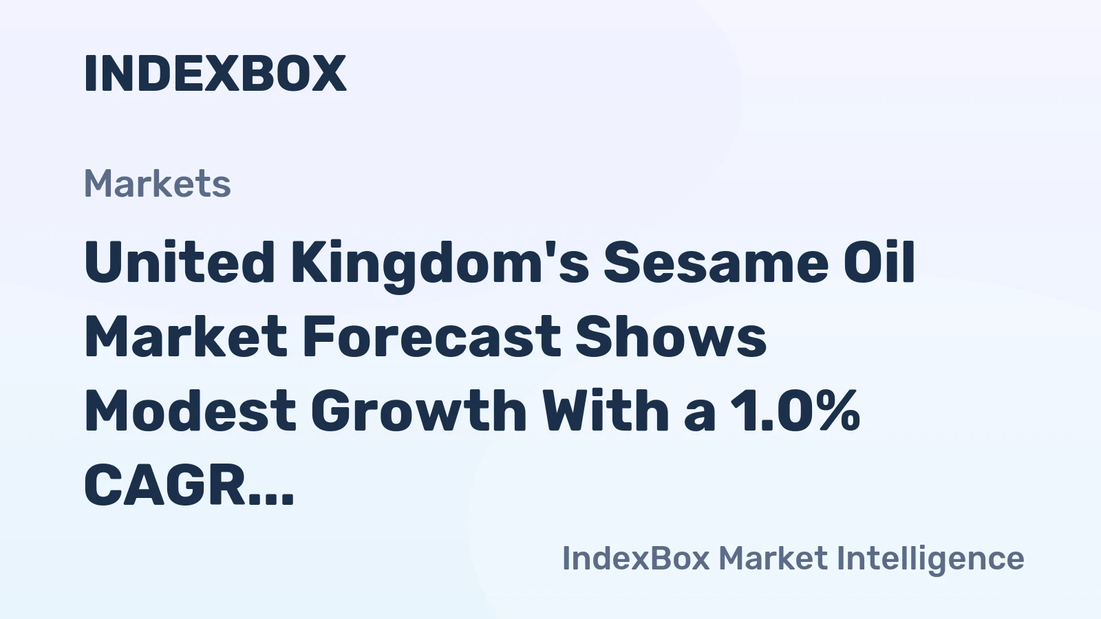 United Kingdom's Sesame Oil Market Forecast Shows Modest Growth With a 1.0% CAGR Through 2035