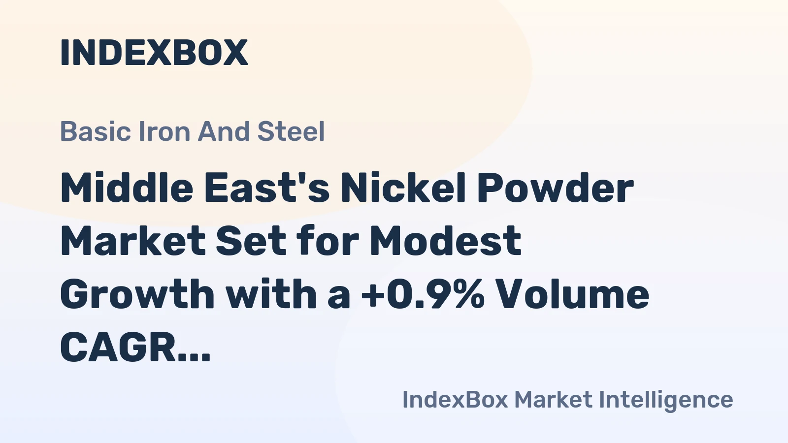 Middle East's Nickel Powder Market Set for Modest Growth with a +0.9% Volume CAGR Through 2035