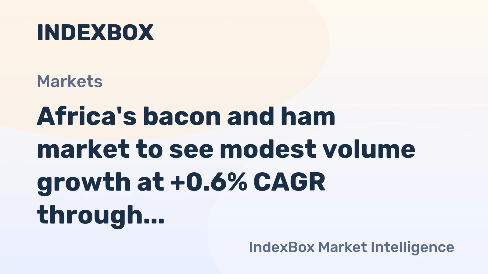 Africa's bacon and ham market to see modest volume growth at +0.6% CAGR through 2035, driven by rising demand, while value is expected to contract slightly at a -0.4% CAGR.