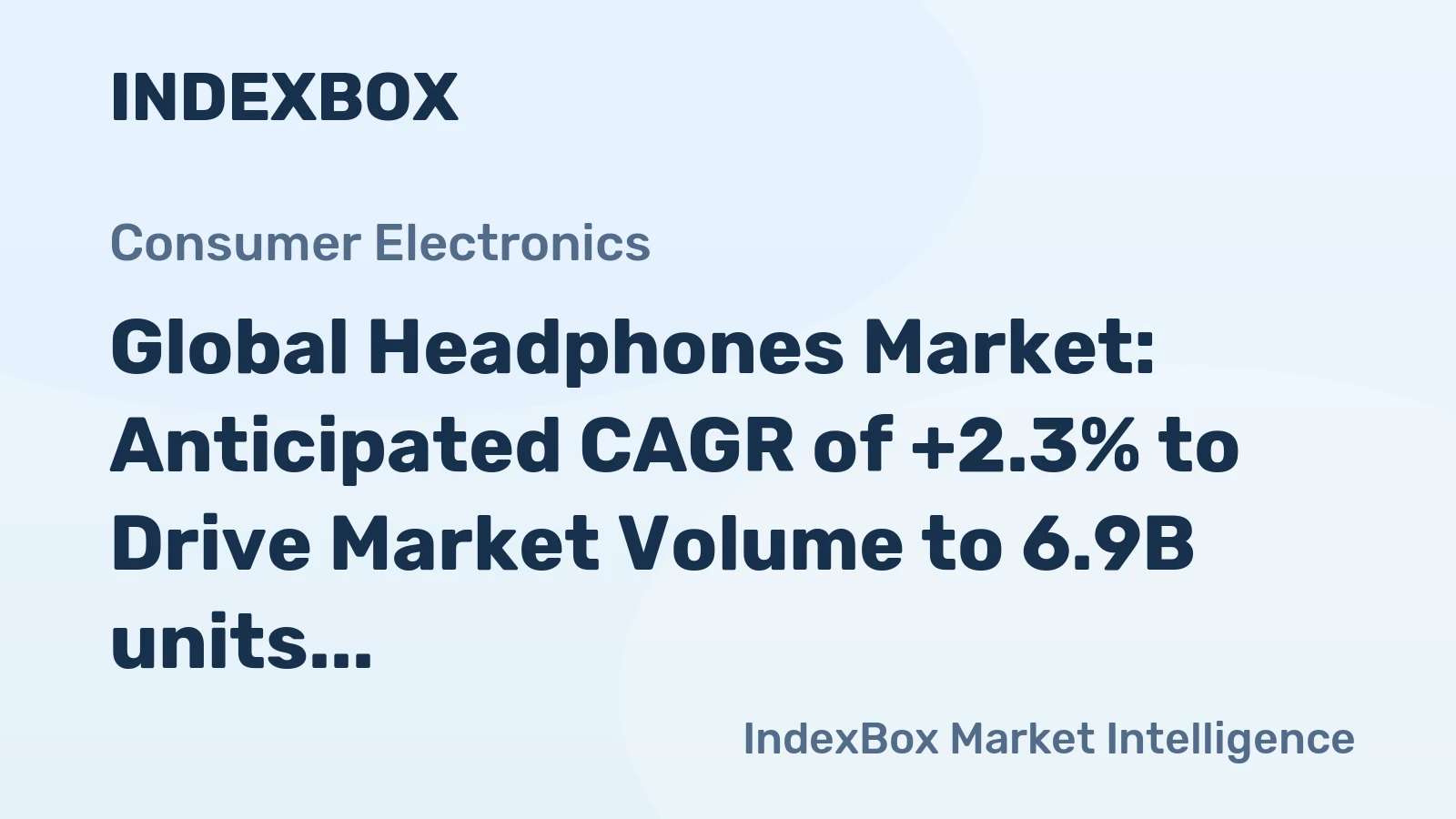 Global Headphones Market: Anticipated CAGR of +2.3% to Drive Market Volume to 6.9B units by 2035