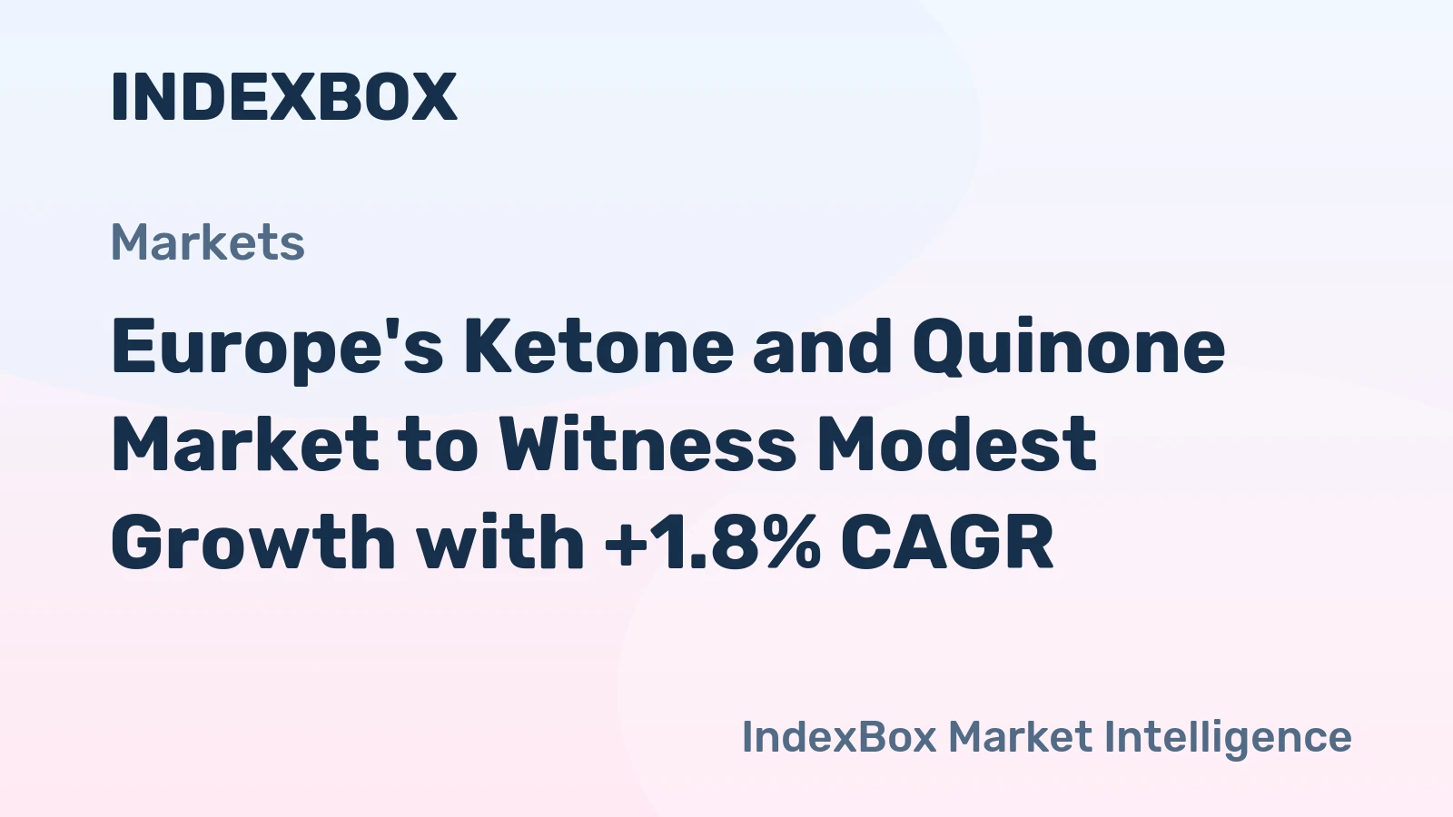 Europe's Ketone and Quinone Market to Witness Modest Growth with +1.8% CAGR