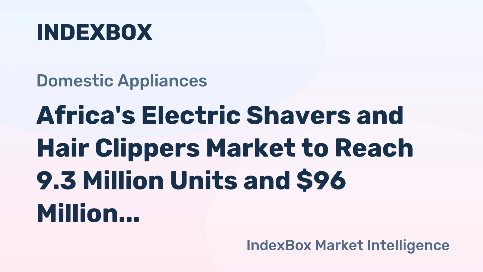 Africa's Electric Shavers and Hair Clippers Market to Reach 9.3 Million Units and $96 Million by 2035