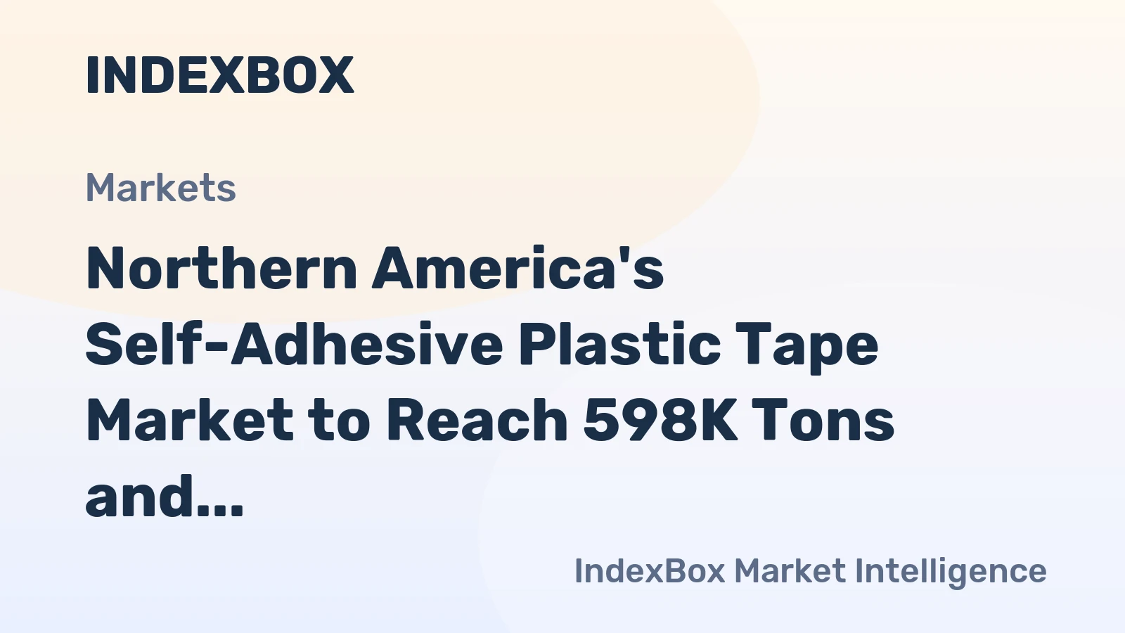 Northern America's Self-Adhesive Plastic Tape Market to Reach 598K Tons and $5.1B Value by 2035