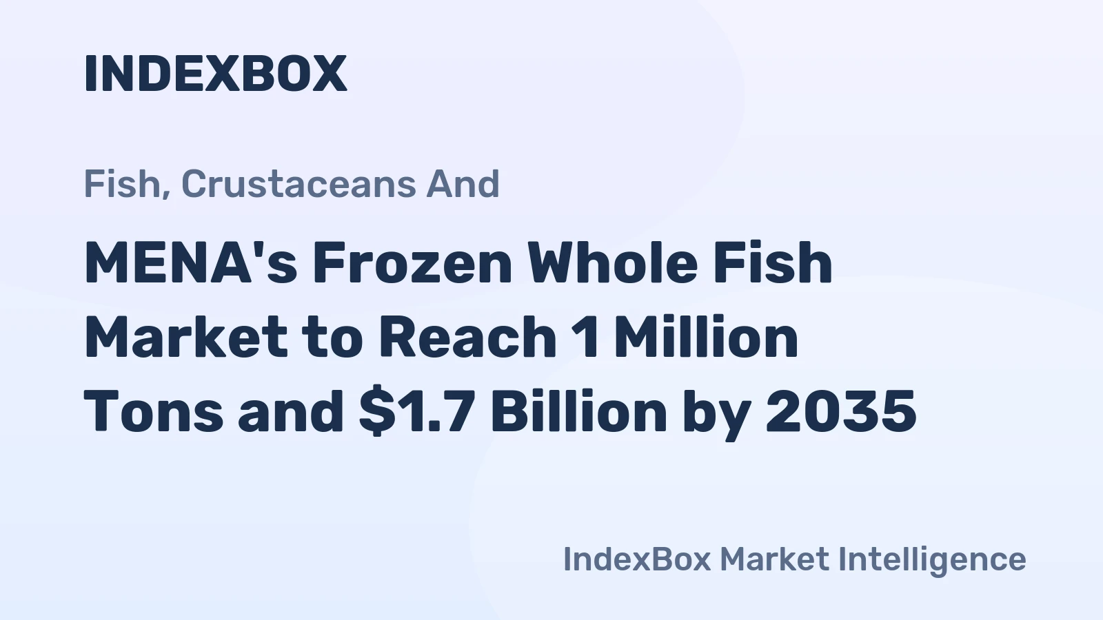 MENA's Frozen Whole Fish Market to Reach 1 Million Tons and $1.7 Billion by 2035