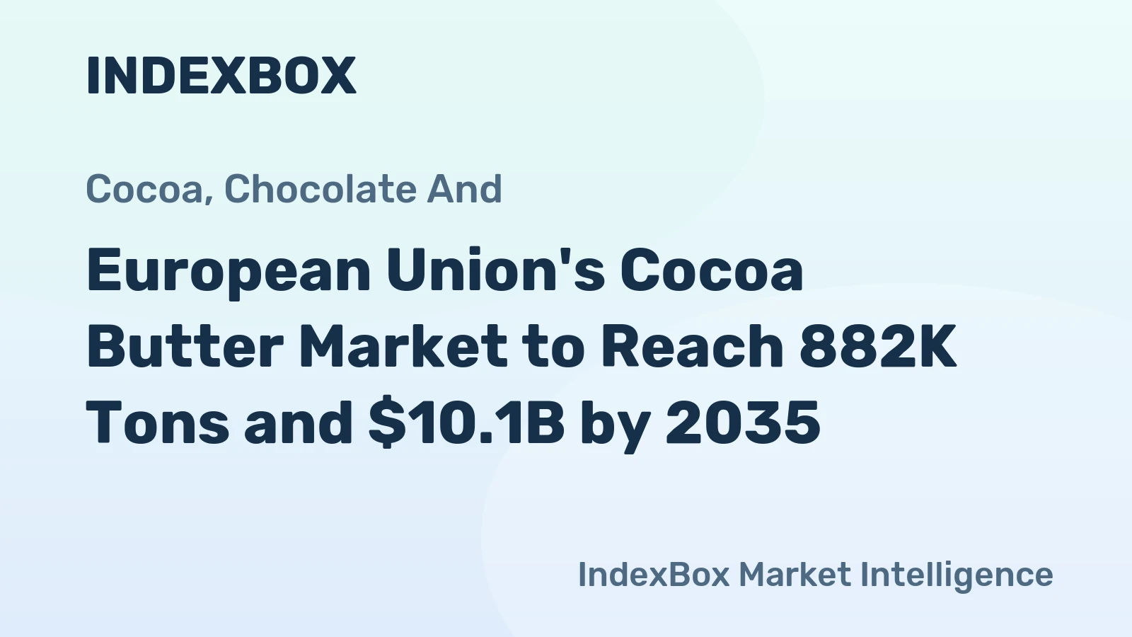 European Union's Cocoa Butter Market to Reach 882K Tons and $10.1B by 2035