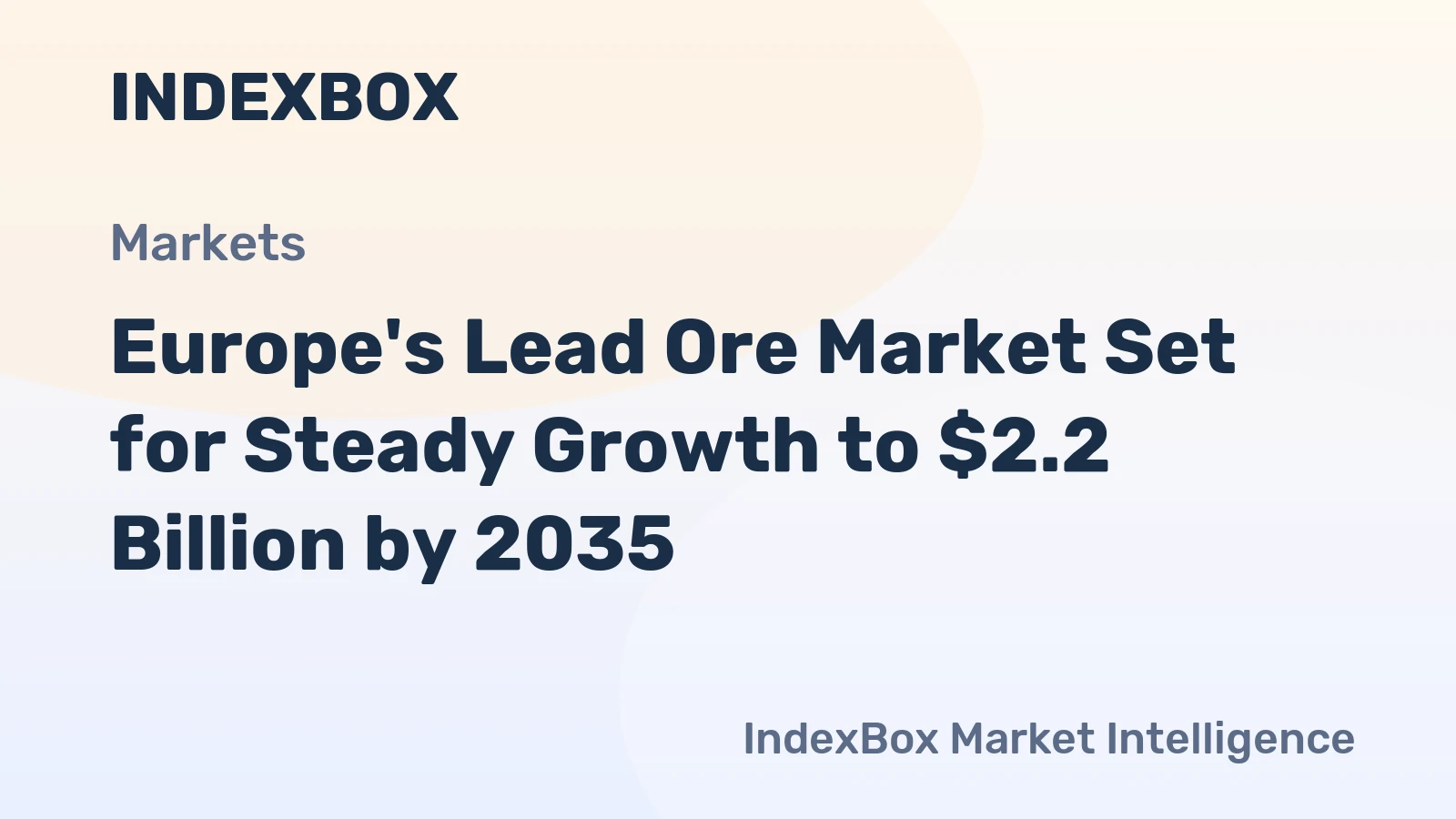 Europe's Lead Ore Market Set for Steady Growth to $2.2 Billion by 2035