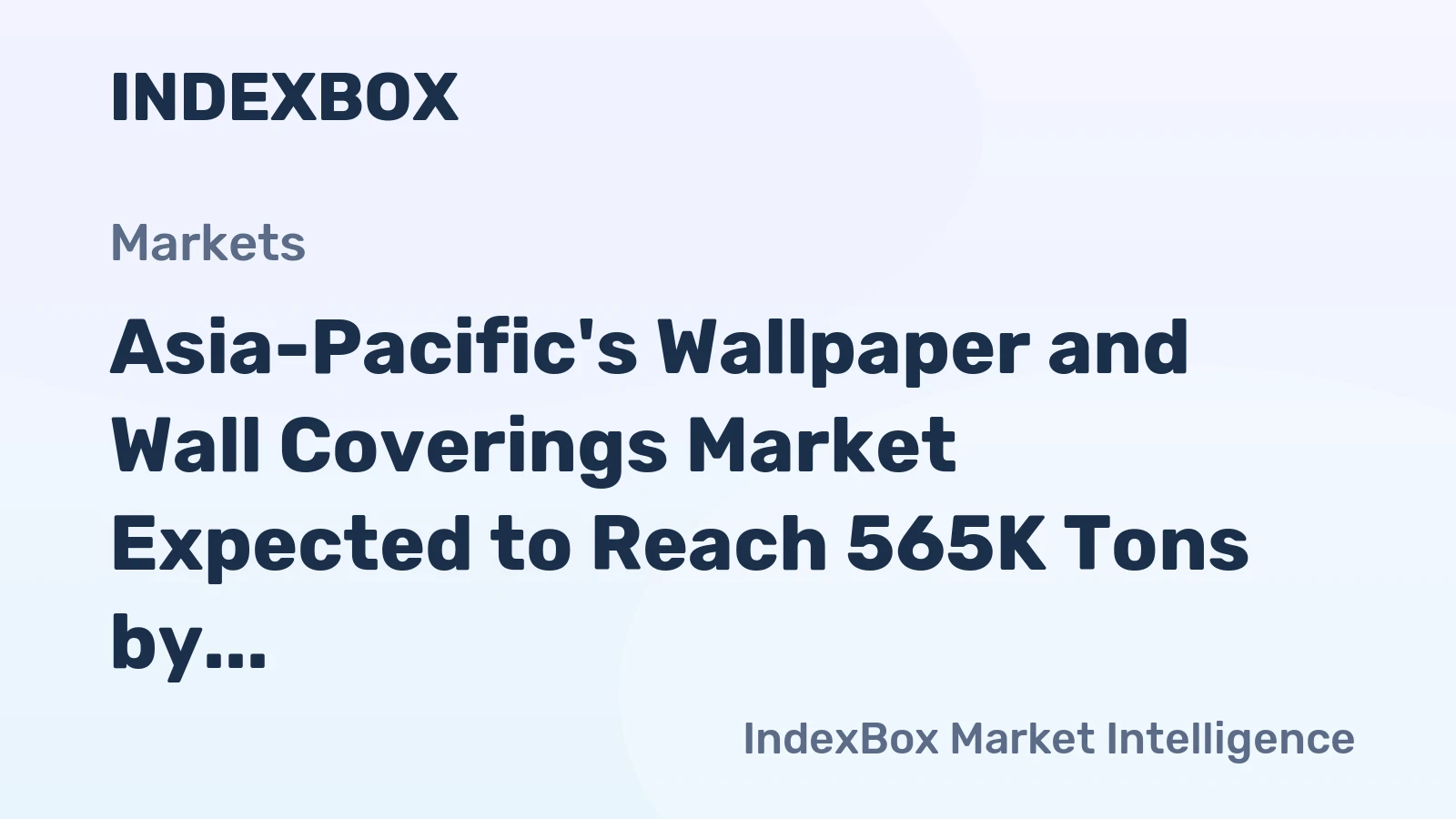 Asia-Pacific's Wallpaper and Wall Coverings Market Expected to Reach 565K Tons by 2035, Valued at $3.1B