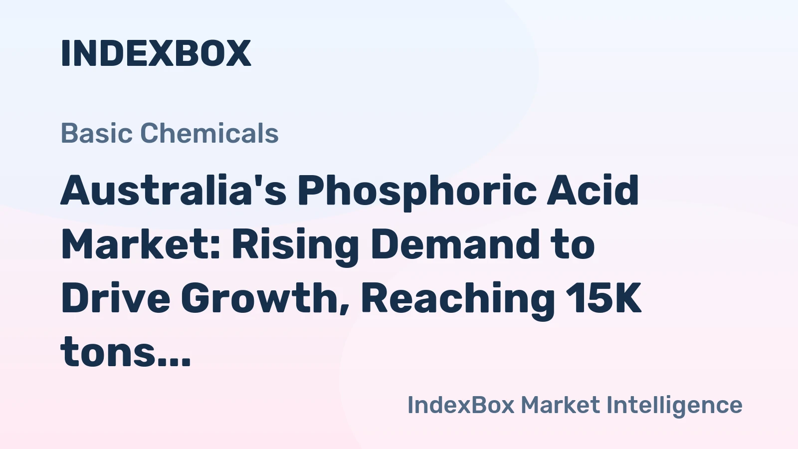 Australia's Phosphoric Acid Market: Rising Demand to Drive Growth, Reaching 15K tons and $15M by 2035