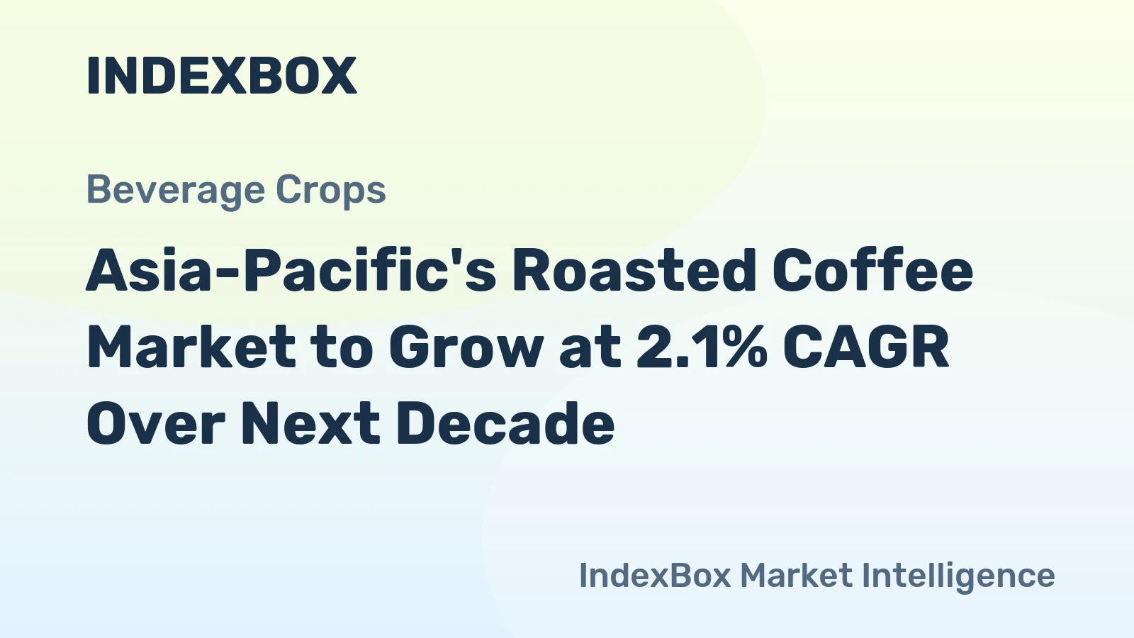 Asia-Pacific's Roasted Coffee Market to Grow at 2.1% CAGR Over Next Decade