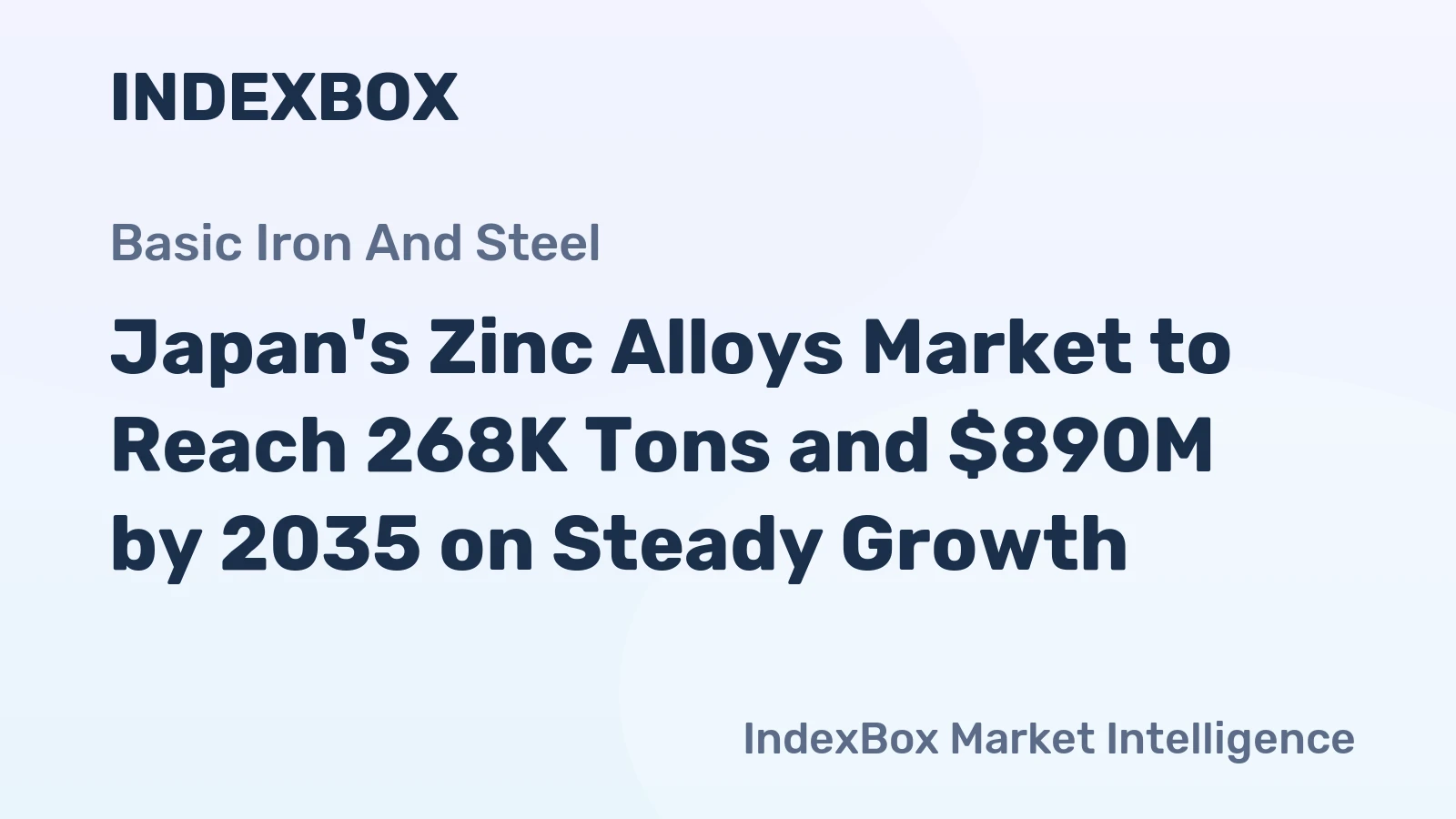 Japan's Zinc Alloys Market to Reach 268K Tons and $890M by 2035 on Steady Growth