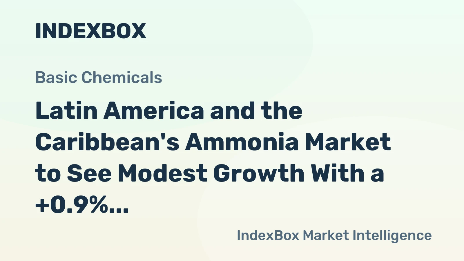 Latin America and the Caribbean's Ammonia Market to See Modest Growth With a +0.9% Volume CAGR Through 2035