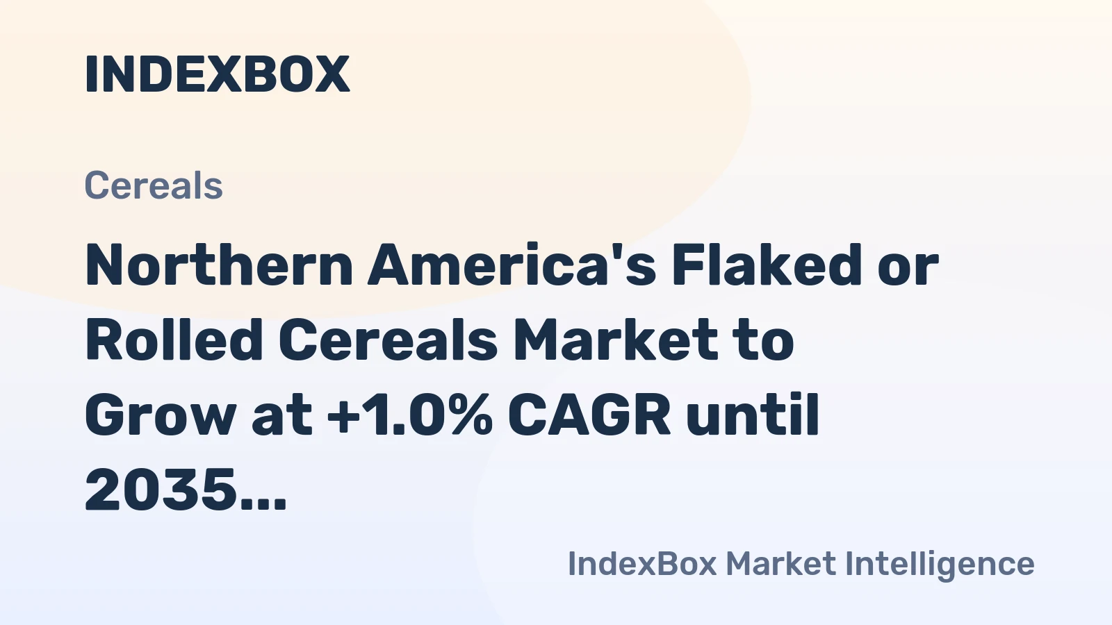 Northern America's Flaked or Rolled Cereals Market to Grow at +1.0% CAGR until 2035