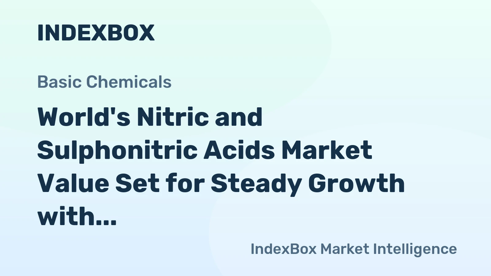 World's Nitric and Sulphonitric Acids Market Value Set for Steady Growth with 1.6% CAGR Through 2035