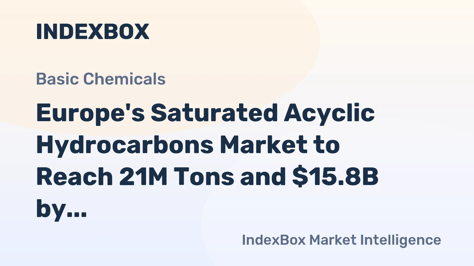 Europe's Saturated Acyclic Hydrocarbons Market to Reach 21M Tons and $15.8B by 2035