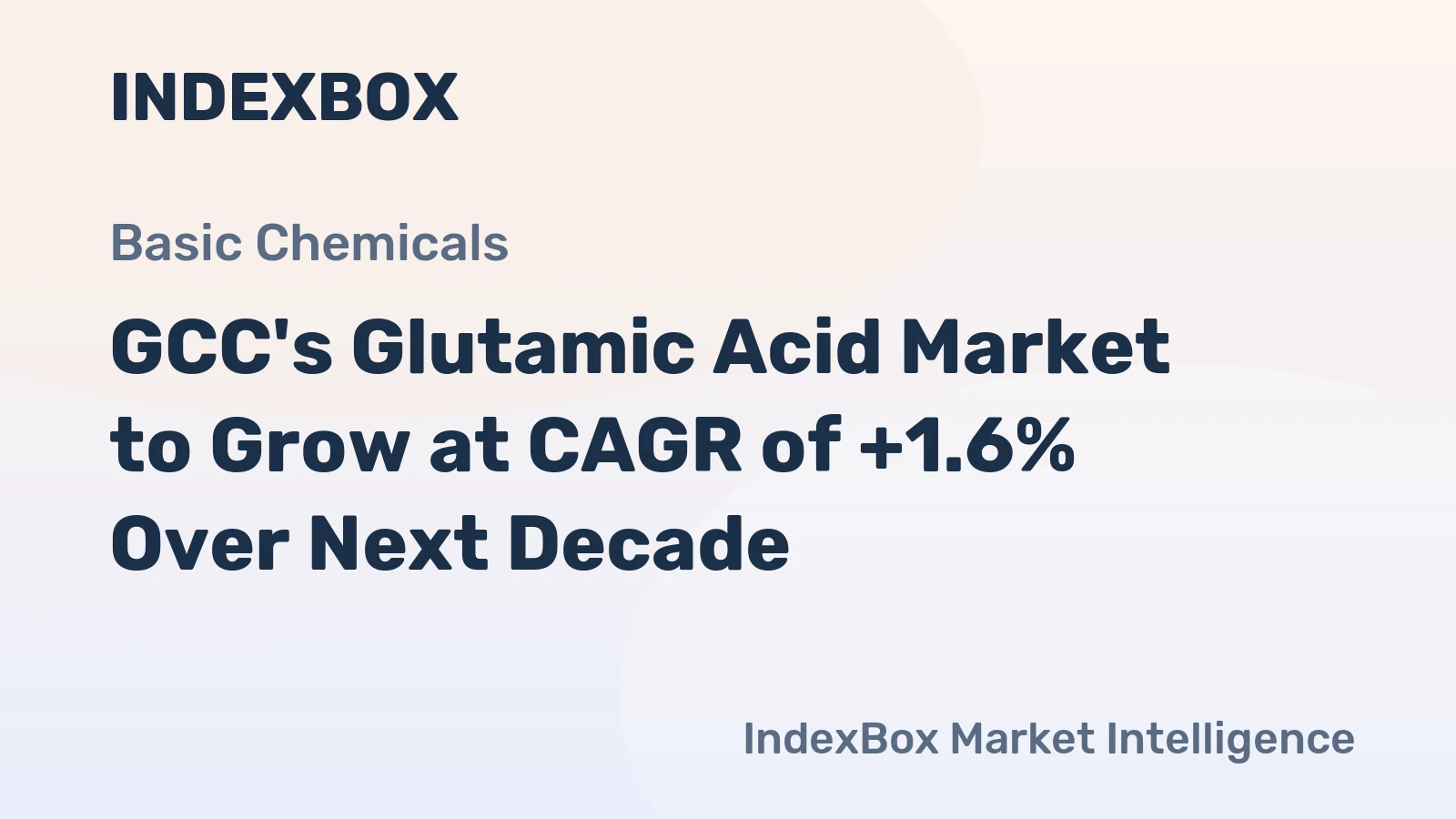 GCC's Glutamic Acid Market to Grow at CAGR of +1.6% Over Next Decade