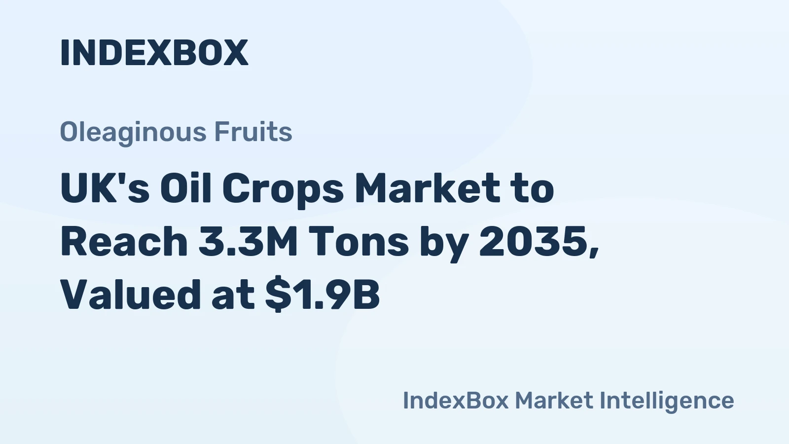 UK's Oil Crops Market to Reach 3.3M Tons by 2035, Valued at $1.9B