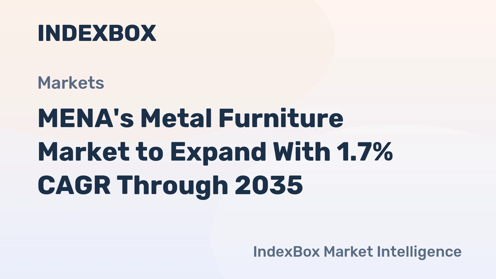 MENA's Metal Furniture Market to Expand With 1.7% CAGR Through 2035