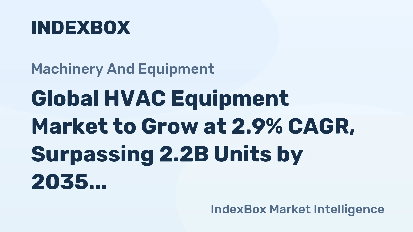 Global HVAC Equipment Market to Grow at 2.9% CAGR, Surpassing 2.2B Units by 2035