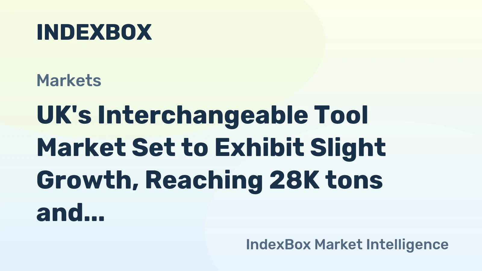 UK's Interchangeable Tool Market Set to Exhibit Slight Growth, Reaching 28K tons and $671M by 2035