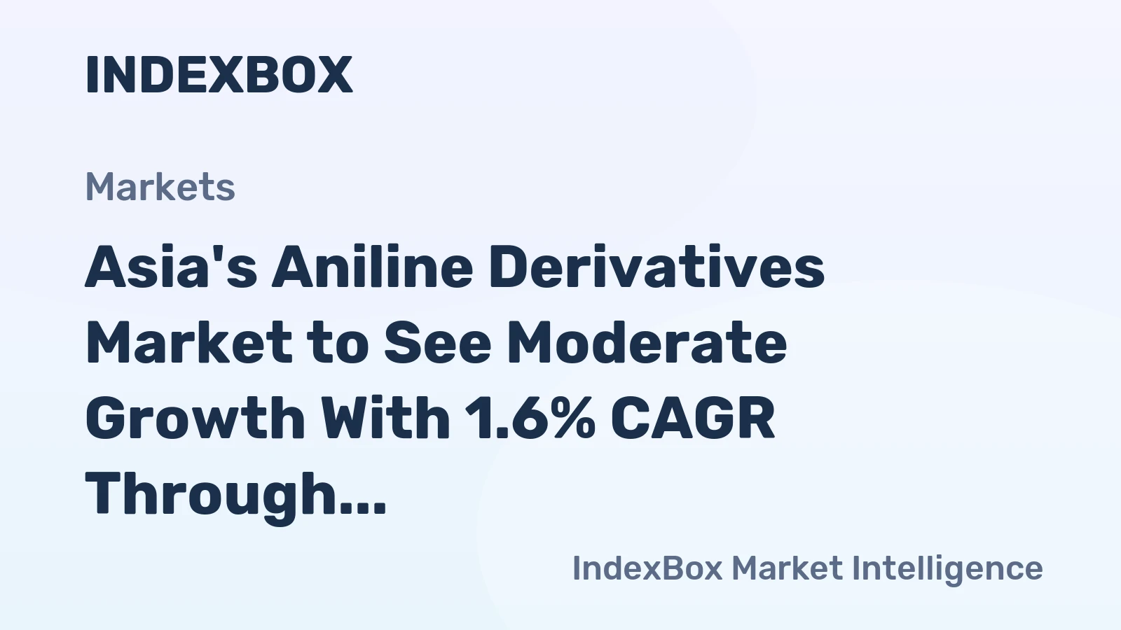 Asia's Aniline Derivatives Market to See Moderate Growth With 1.6% CAGR Through 2035