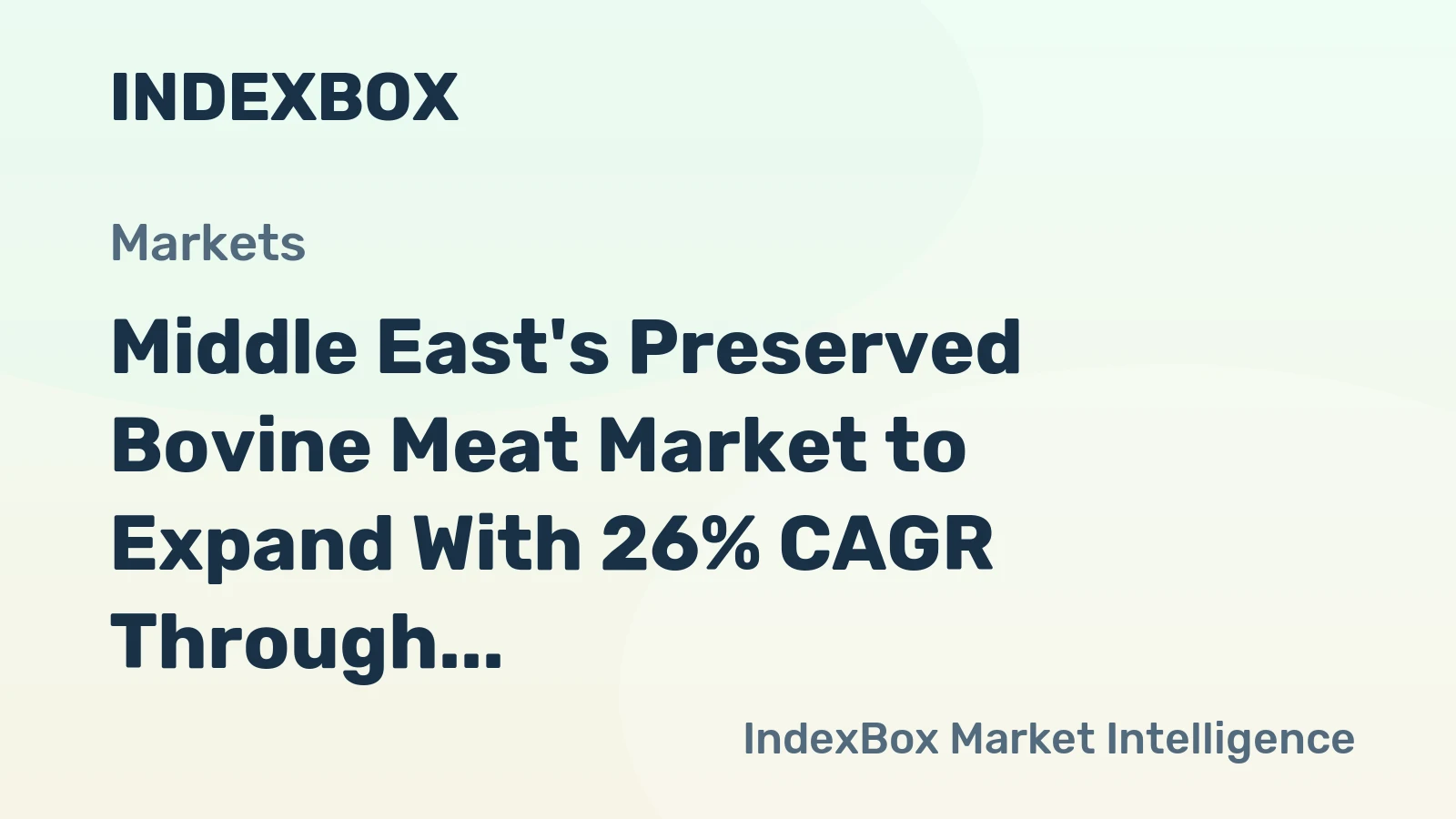 Middle East's Preserved Bovine Meat Market to Expand With 26% CAGR Through 2035