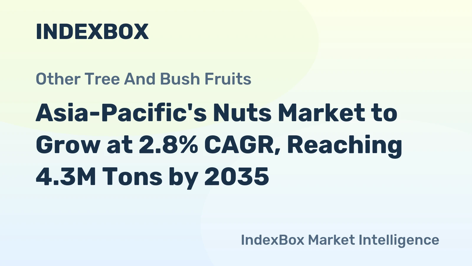 Asia-Pacific's Nuts Market to Grow at 2.8% CAGR, Reaching 4.3M Tons by 2035