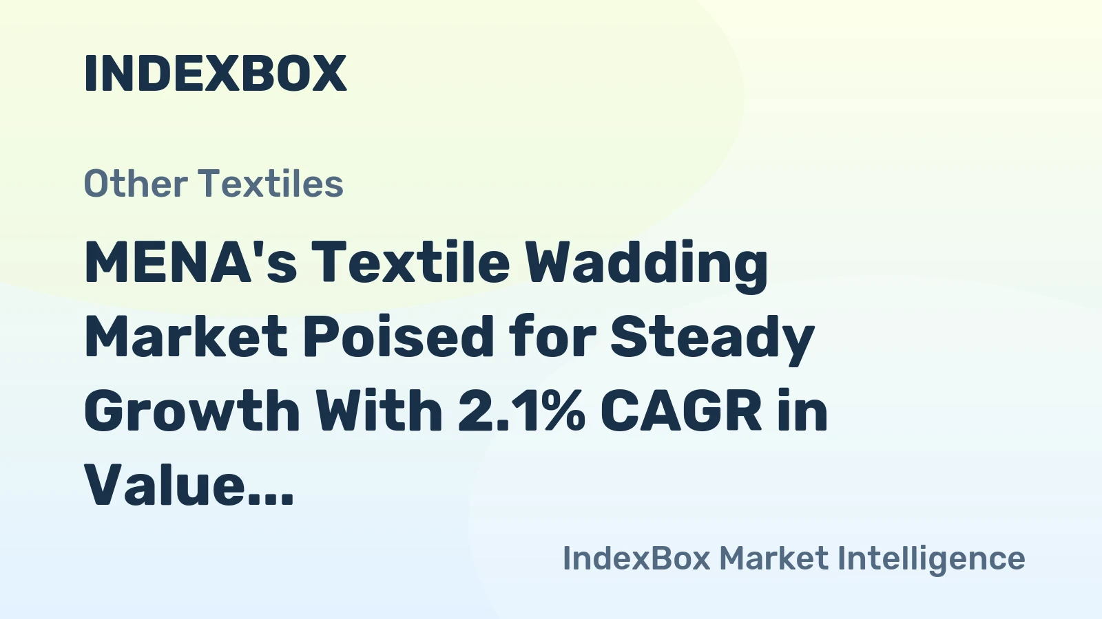 MENA's Textile Wadding Market Poised for Steady Growth With 2.1% CAGR in Value