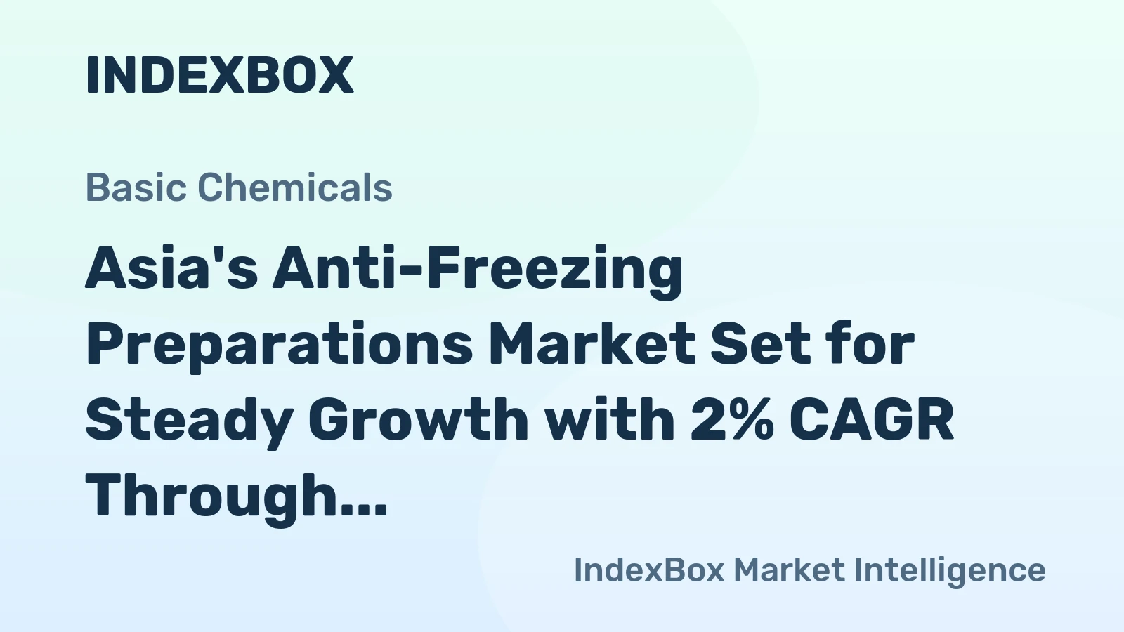 Asia's Anti-Freezing Preparations Market Set for Steady Growth with 2% CAGR Through 2035