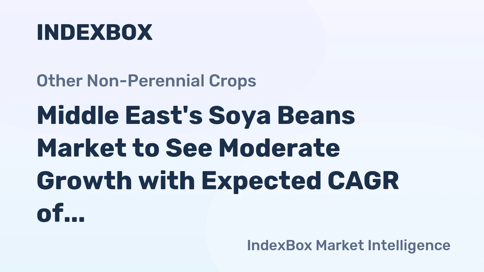 Middle East's Soya Beans Market to See Moderate Growth with Expected CAGR of +1.9% from 2024 to 2035