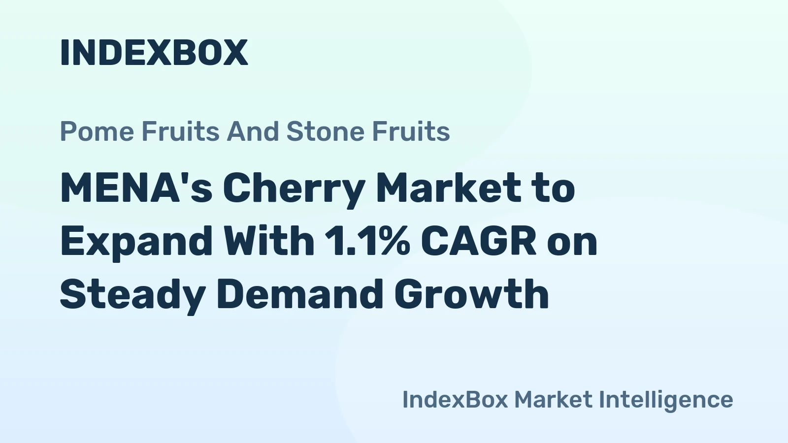MENA's Cherry Market to Expand With 1.1% CAGR on Steady Demand Growth