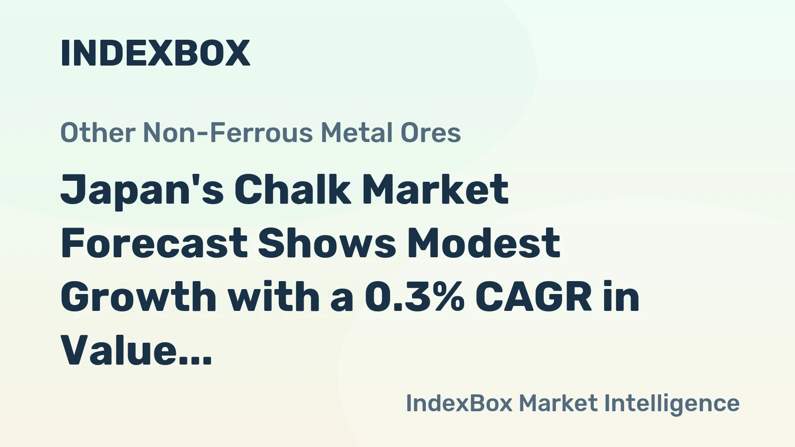Japan's Chalk Market Forecast Shows Modest Growth with a 0.3% CAGR in Value