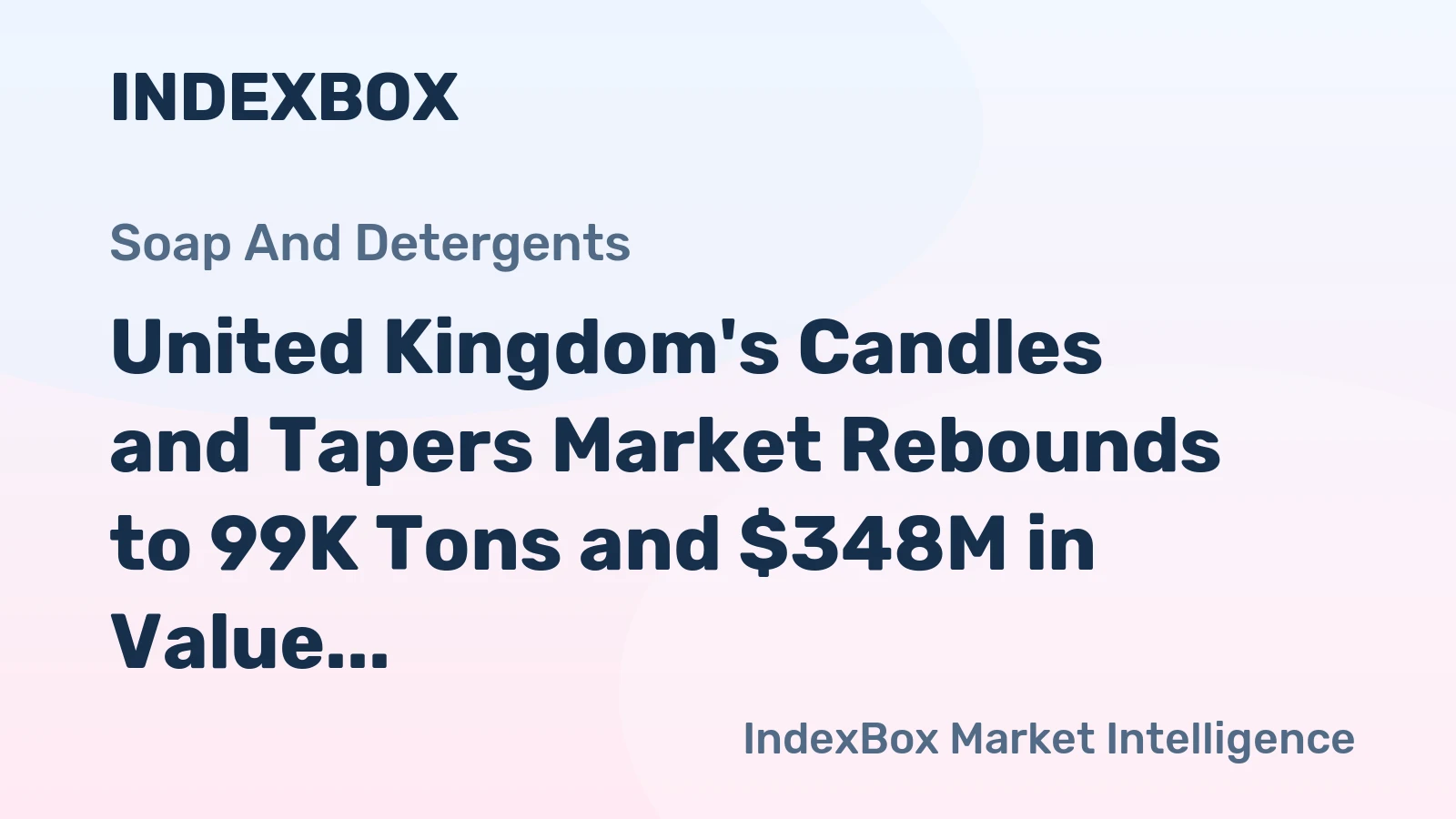 United Kingdom's Candles and Tapers Market Rebounds to 99K Tons and $348M in Value
