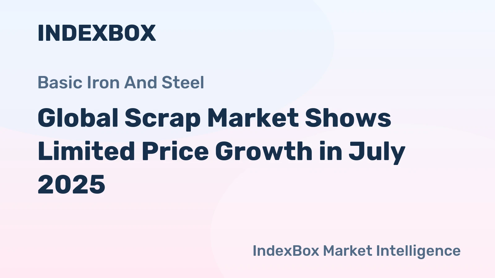 Global Scrap Market Shows Limited Price Growth in July 2025