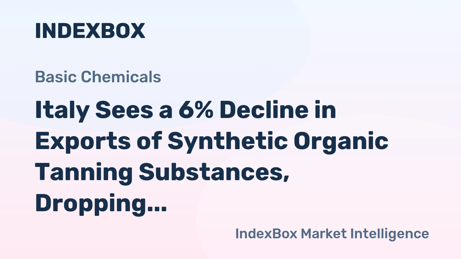 Italy Sees a 6% Decline in Exports of Synthetic Organic Tanning Substances, Dropping to $5.3M in October 2023