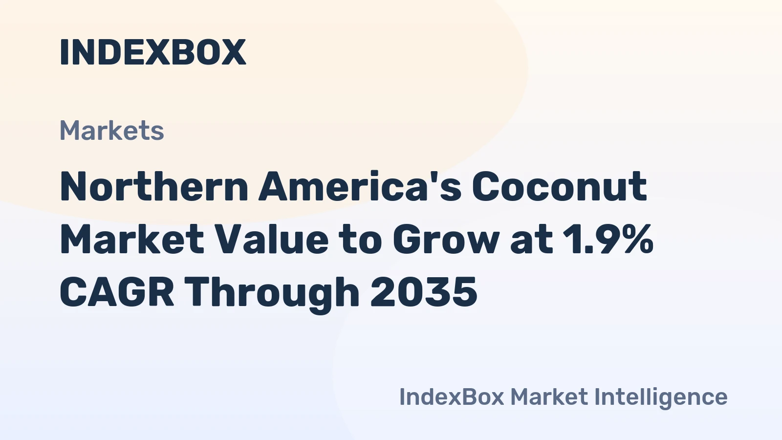 Northern America's Coconut Market Value to Grow at 1.9% CAGR Through 2035