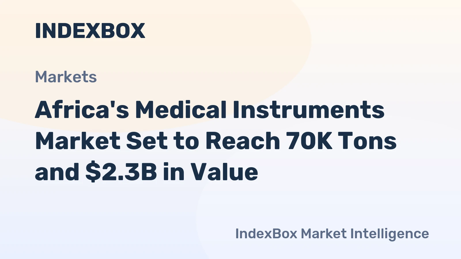 Africa's Medical Instruments Market Set to Reach 70K Tons and $2.3B in Value