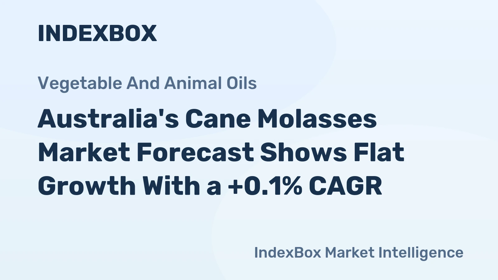 Australia's Cane Molasses Market Forecast Shows Flat Growth With a +0.1% CAGR