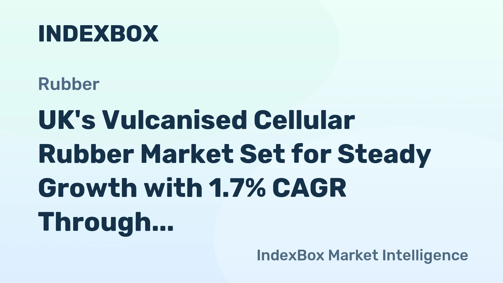 UK's Vulcanised Cellular Rubber Market Set for Steady Growth with 1.7% CAGR Through 2035