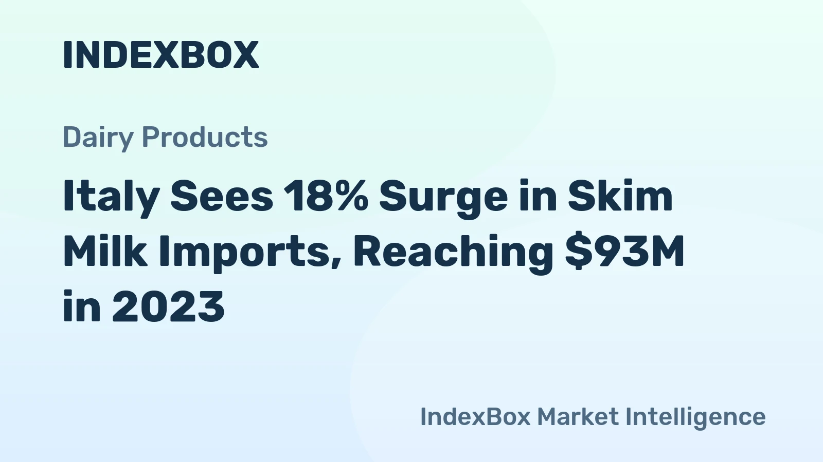 Italy Sees 18% Surge in Skim Milk Imports, Reaching $93M in 2023