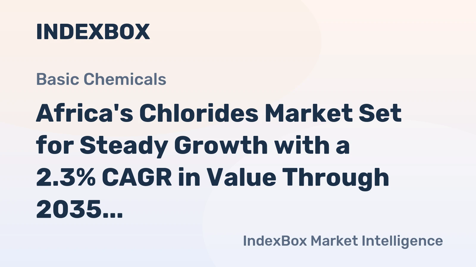 Africa's Chlorides Market Set for Steady Growth with a 2.3% CAGR in Value Through 2035