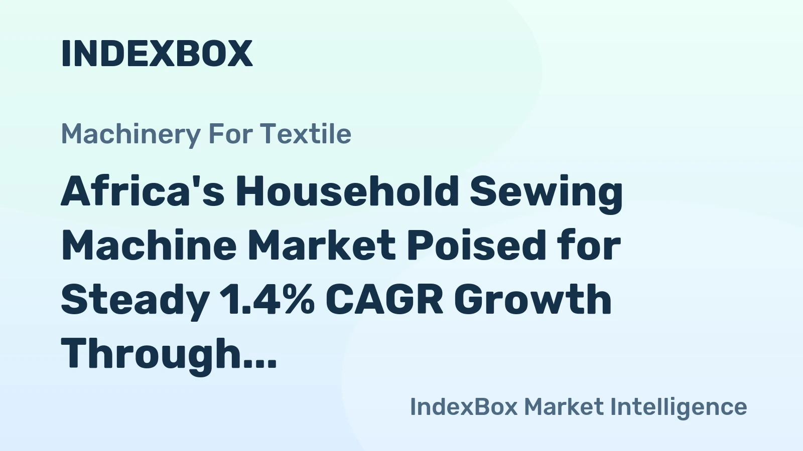 Africa's Household Sewing Machine Market Poised for Steady 1.4% CAGR Growth Through 2035
