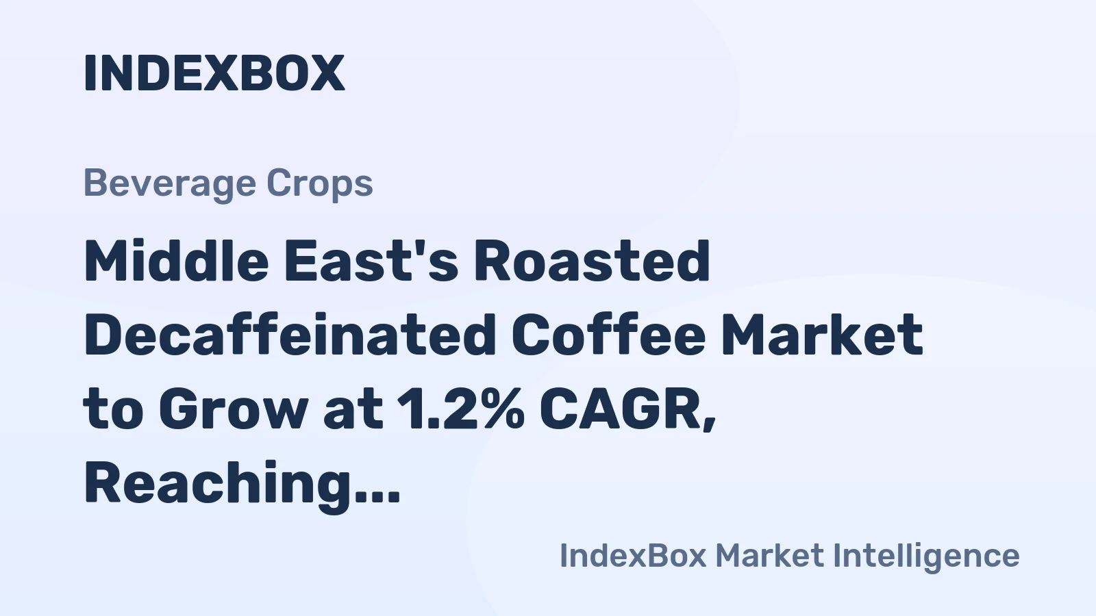 Middle East's Roasted Decaffeinated Coffee Market to Grow at 1.2% CAGR, Reaching $120M by 2035